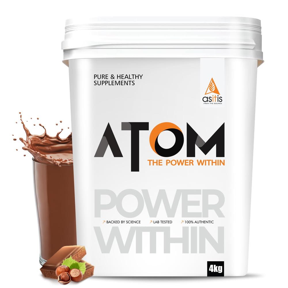 AS-IT-IS ATOM Whey Protein 4kg | 27g protein | Isolate & Concentrate ...