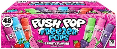 Amazon.com: Push Pop Freezer Pops - Ice Popsicles Individually Wrapped ...