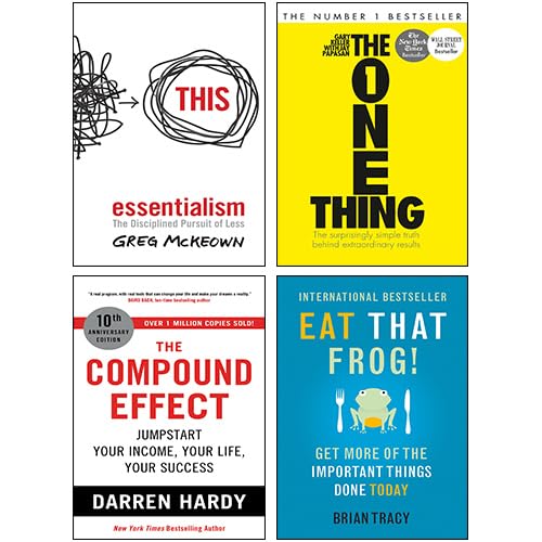 Essentialism, The One Thing, The Compound Effect, Eat That Frog 4 Books ...