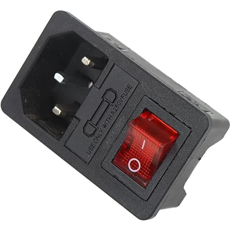 3DINNOVATIONS 15A 250V Rocker Switch Power Socket Inlet Module Plug 5A ...
