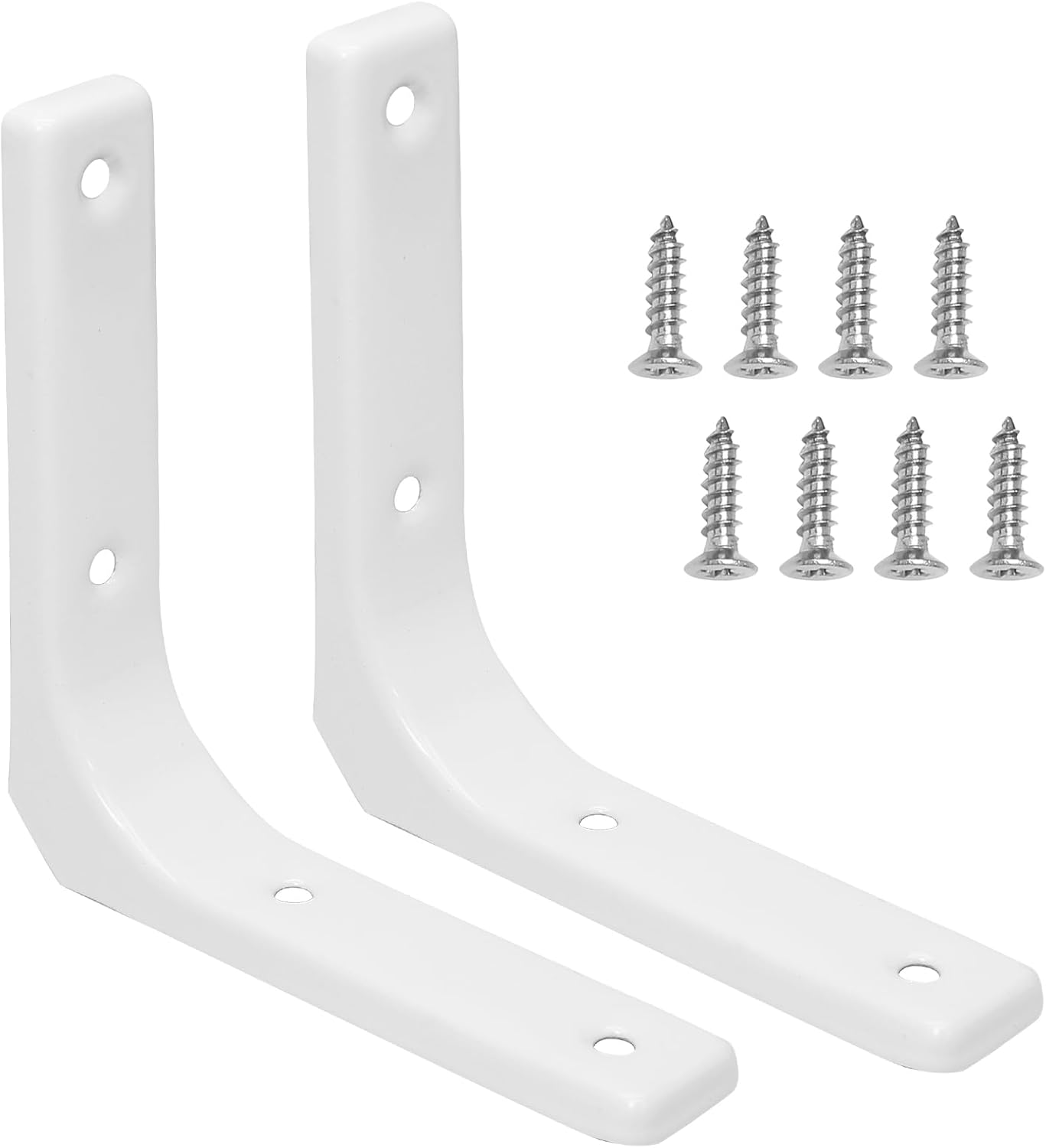 Hordion 2pcs Wall Shelf Brackets 4 Inch, Heavy Duty L Bracket Right ...