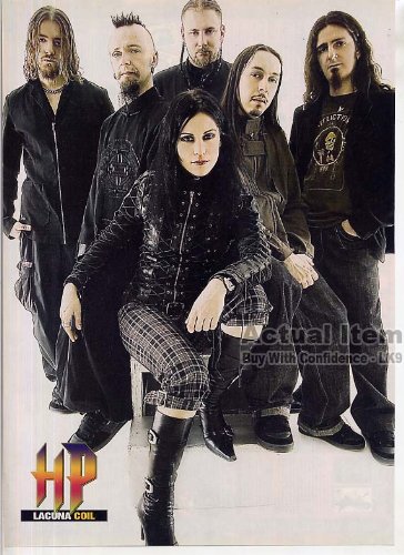 LACUNA COIL MINI-POSTER Pin-Up Page CRISTINA SCABBIA Magazine Clipping ...