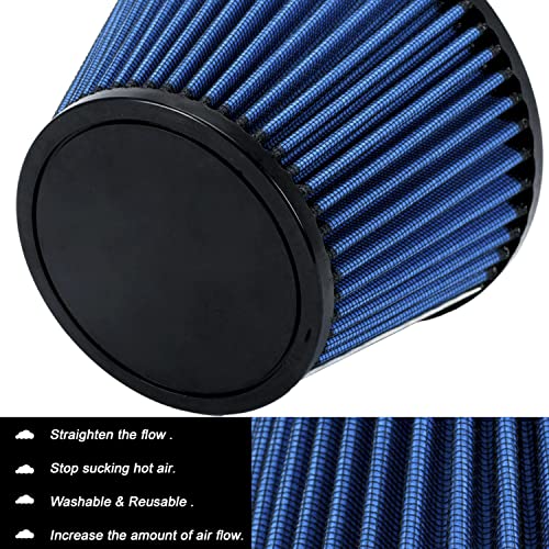 Snapklik.com : Blue Neck 45/115mm Car High Flow Cold Air Intake Air ...