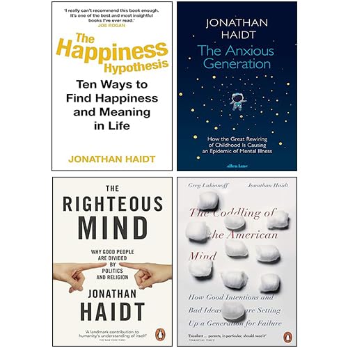 Jonathan Haidt 4 Books Collection Set (The Anxious Generation ...