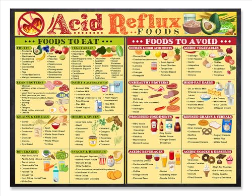 Amazon.com: Magnetic 8.5x11 Acid Reflux Foods Chart – Diet Guide ...
