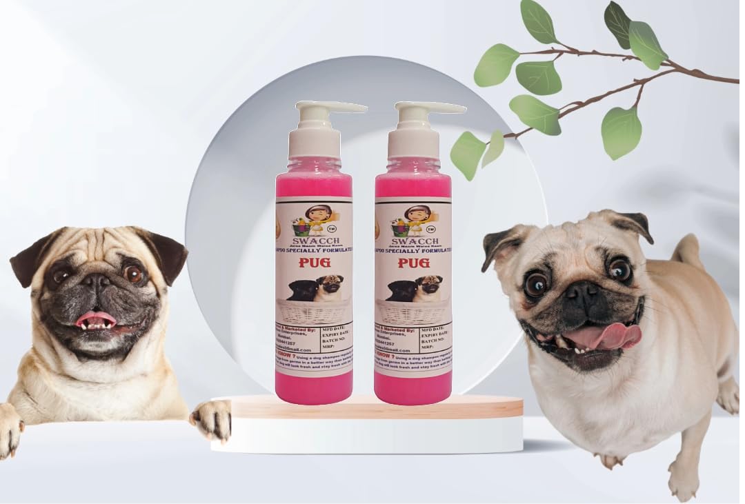 Buy SWACCH Premium Shampoo for Pug (200ML) (Pack of 2) Rose Online at ...