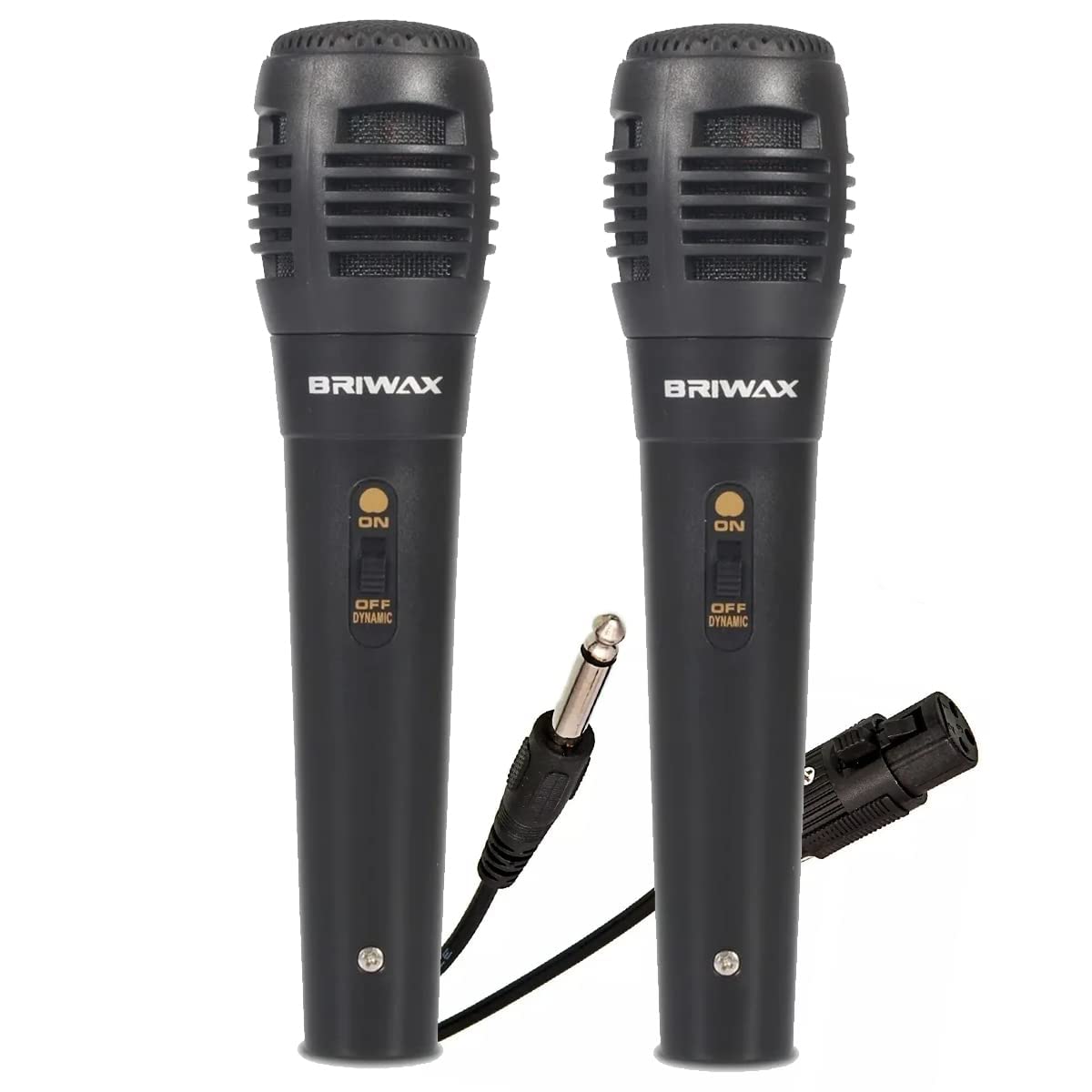 Kit 2 Microfone Dinâmico Profissional Com Cabo 5 Metros P10 para ...