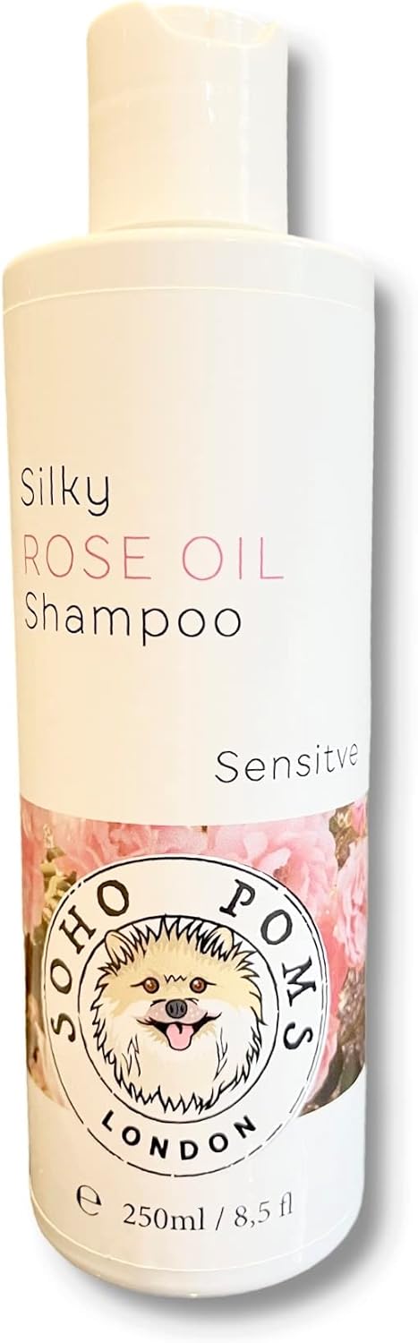 Soho Poms London Sensitive Rose Oil Dog Shampoo 250ml : Amazon.co.uk ...
