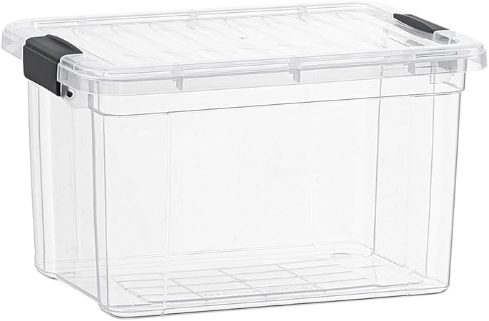 Amazon.com - Superio Clear Storage Box with Lid, 49 Quart Plastic ...