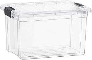Amazon.com - Superio Clear Storage Box with Lid, 49 Quart Plastic ...