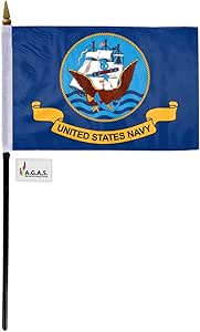 Amazon.com : AGAS 4x6 Inch United States Navy Military Stick Flags ...