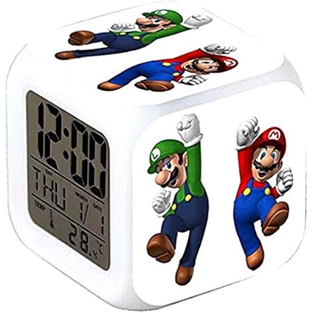 Amazon.com: R-timer Super Mario Bros 7 Colors Change Digital Alarm ...