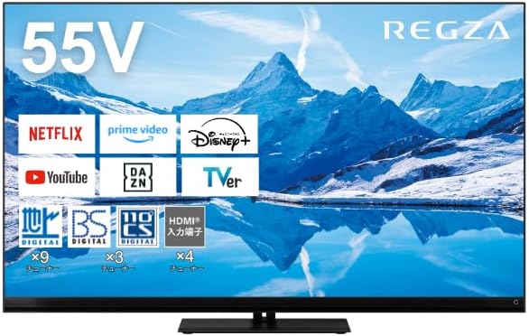 Amazon | REGZA(レグザ) テレビ 55インチ Mini LED 液晶 4K 倍速 55Z875R ネット動画 2画面機能 ...