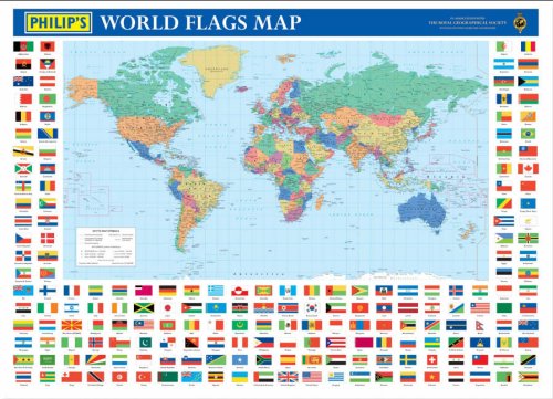 Philip's World Flags Wall Map : Philip's Maps: Amazon.it: Libri