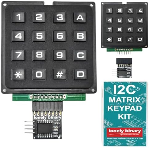 Amazon.com: LONELY BINARY 2X I2C Heavy Duty 4x4 Matrix Keypad with I2C ...