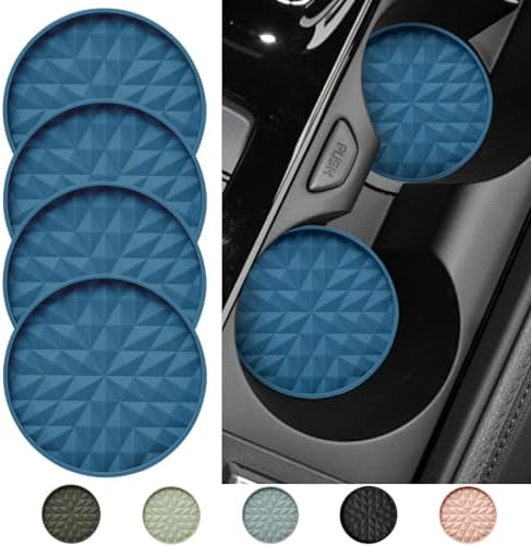 Wingcases Car Coasters Silicone [4 Pack] 2.75in Universal Mats Non-Slip ...