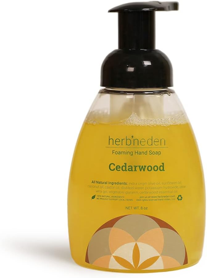 Amazon.com : Herb’N Eden Cedarwood Foaming Hand Soap, Moisturizing for ...