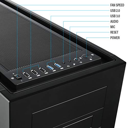Rosewill ATX Full Tower Gaming PC Computer Case with Blue LED Fans ...