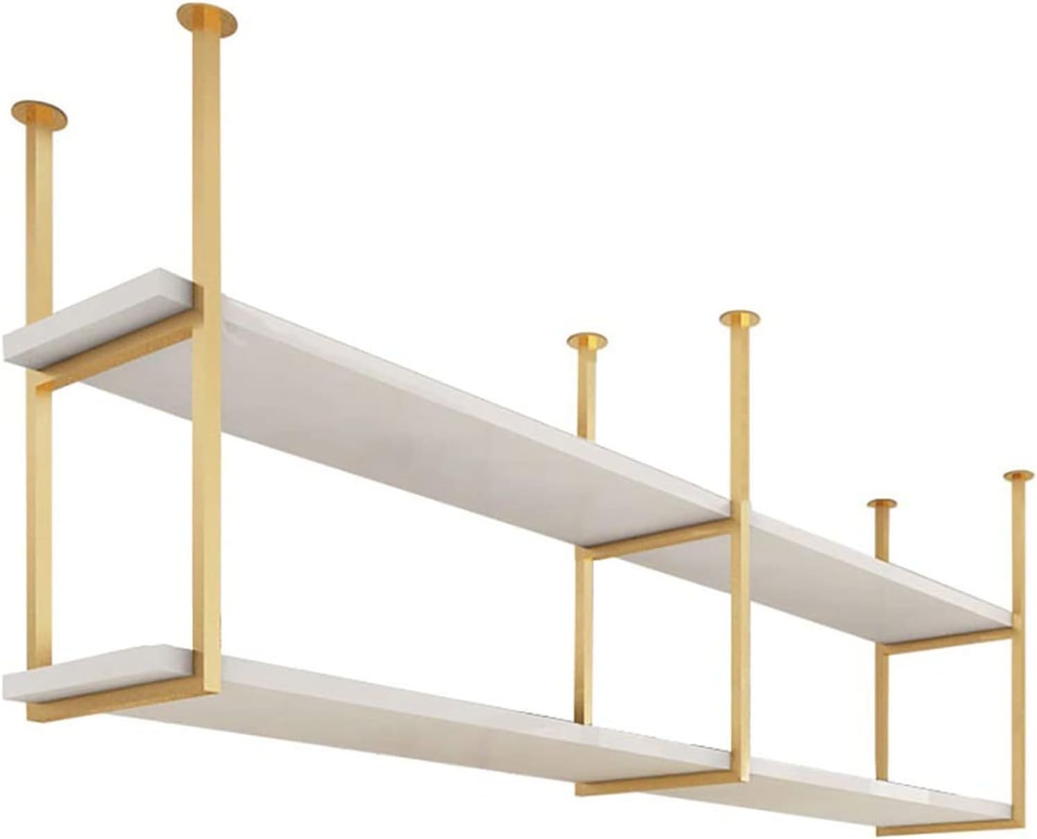 Amazon.com: Hanging Solid Wood Wine Rack - Ceiling Plant Stand - Wall ...