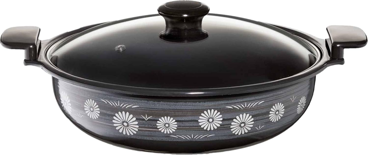 Amazon.co.jp : 高木金属 両手鍋 洗いやすい 卓上鍋 ホーロー IH対応 24cm あじわい鍋 土鍋風 安土 HA-D24N : ホーム＆キッチン