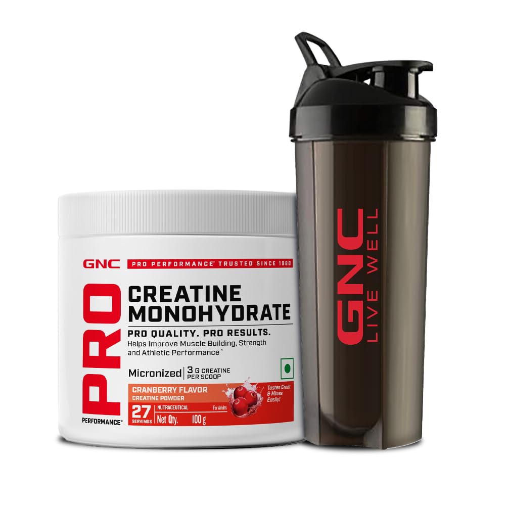 GNC Pro Performance Creatine Monohydrate with Black Shaker- 3000mg ...