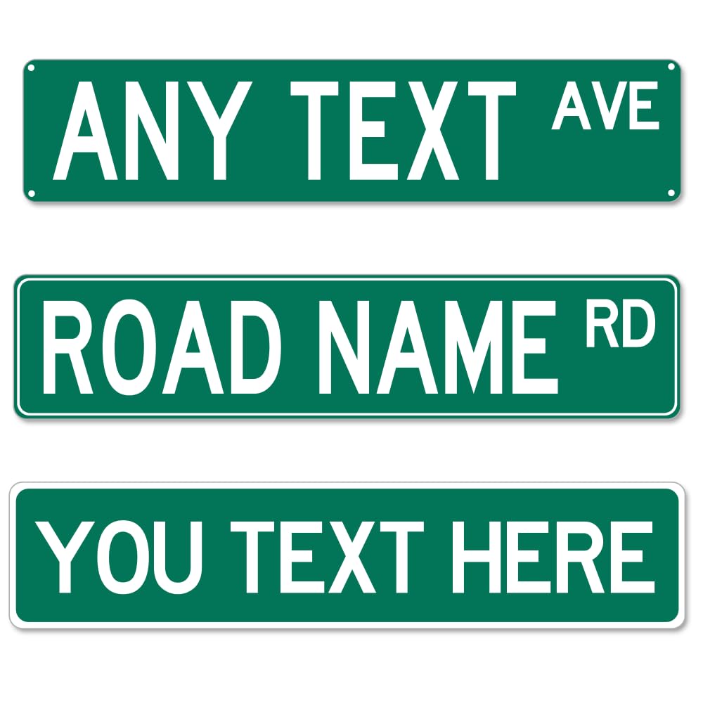 Amazon.com : Custom Street Signs, Custom Metal Sign, Road Signs, 4x18 ...