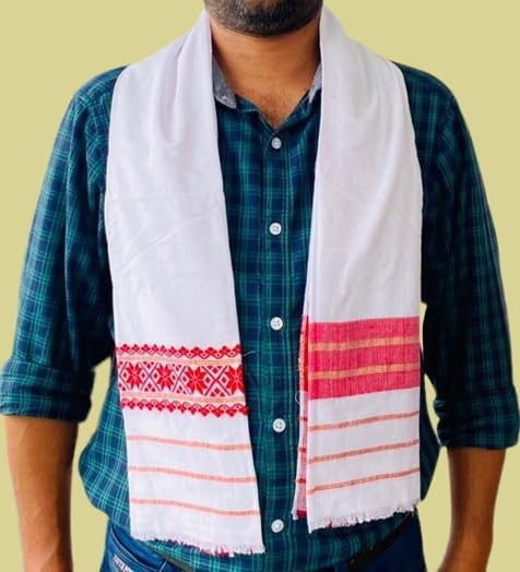 ASOMI Assamese Handloom GAMUSA : Amazon.in: Clothing & Accessories