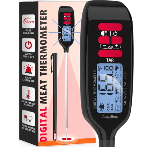 Digital Meat Thermometer, Food Thermometer, Instant Read Thermometer ...