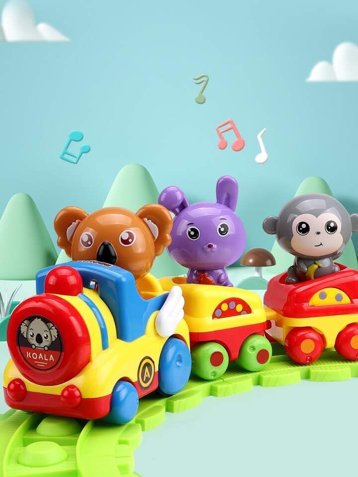 Buy ASH CREATION Children's Cartoon Train Rail car Assembly Set Puzzle ...