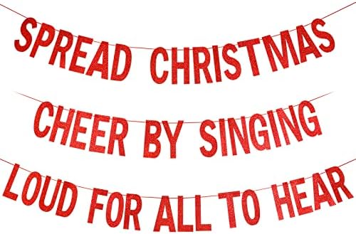 Amazon.com: LEESKY Santa Know Him Banner Red Green Glitter Buddy The ...