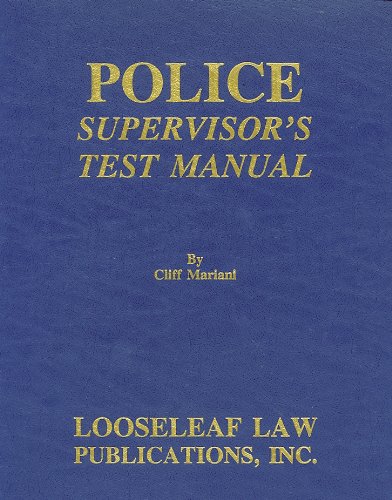 Police Supervisor's Test Manual: Cliff Mariani, Mariani, Cliff ...