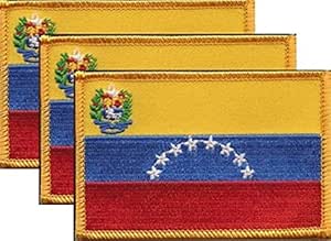 Amazon.com: Pack of 3 Venezuela Flag Patches 3.50 x 2.25 Inch Pack of ...