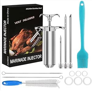 Amazon.com: Quanmin Meat Injectors for Smoking 304-Stainless Steel Meat ...