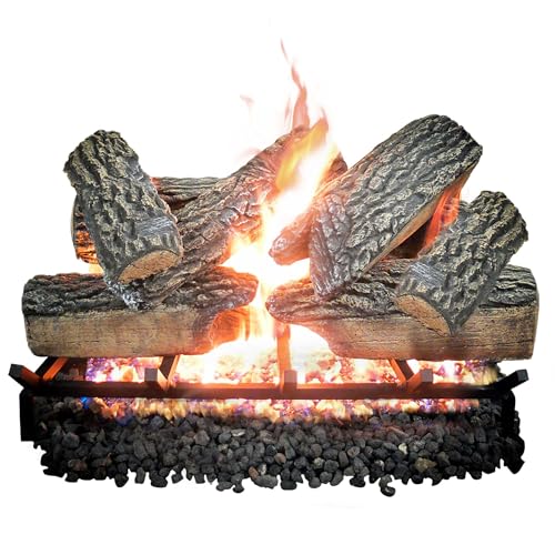 Dreffco 30" Blazing Oak Premium Realistic Vented Gas Logs Can Be Used ...