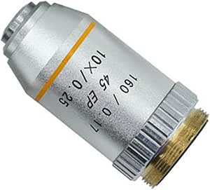 Amazon.com : Microscope Kit Semi Plan Achromatic Objective Lens 4X 10X ...