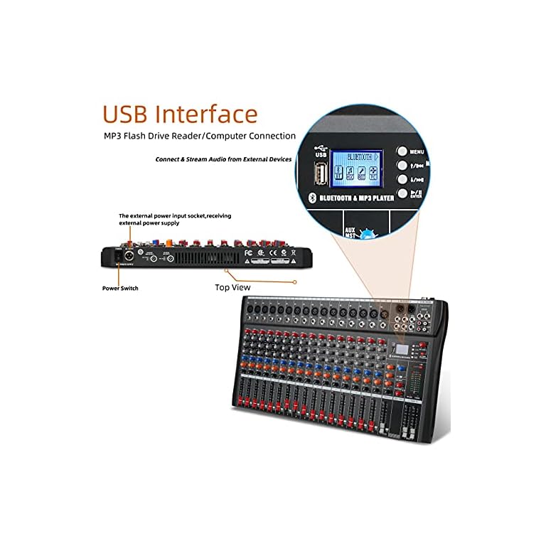Depensheng DX16 DJ Sound Controller Interface w/USB Drive for Computer ...