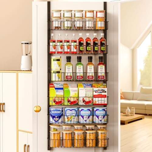 Amazon.com - Lenwi 6-Tier Over the Door Pantry Organizer, Heavy-Duty ...