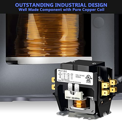 Snapklik.com : HVAC Contactor, 30 Amp Double Pole / 2 Pole Contactor ...