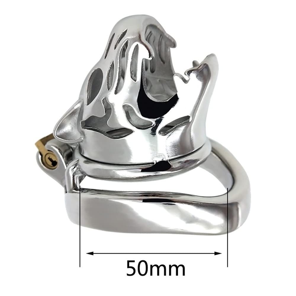 Buy Tiger Head Stainless Steel Chastity Lock Male Cage Bird Cage Male ...