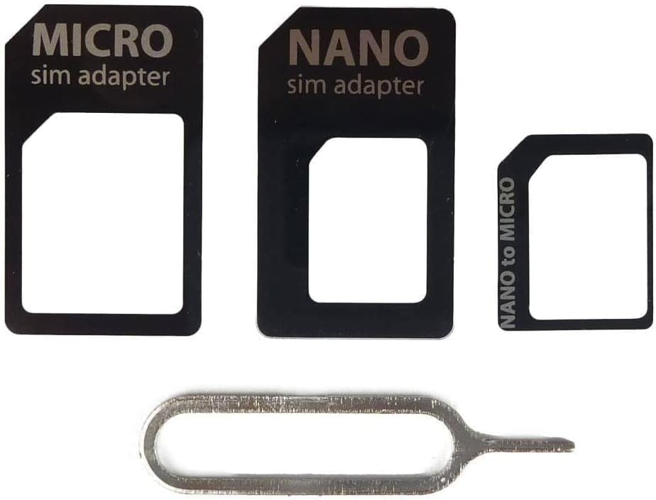 4 in 1 Pack Nano Micro & Standard Sim Card Adapter + Sim Ejector For ...