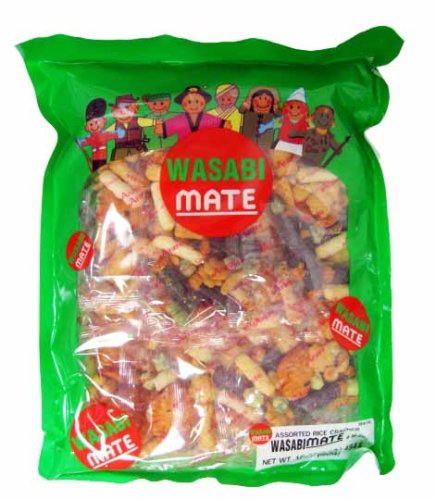 Snapklik.com : Shirakiku Rice Cracker Wasabi Mate, 16-Ounce Units