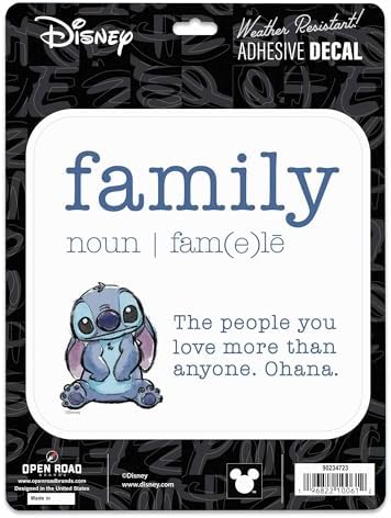 Disney Lilo and Stitch Family Definition Adhesive Vinyl Decal - Fun ...