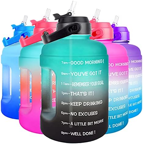 BuildLife Motivational Water Bottle 2.2L - Large Capacity Water Jug ...