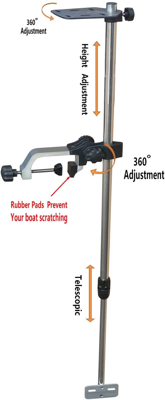 Amazon.com: Brocraft Telescopic Portable Transducer Bracket + Universal ...