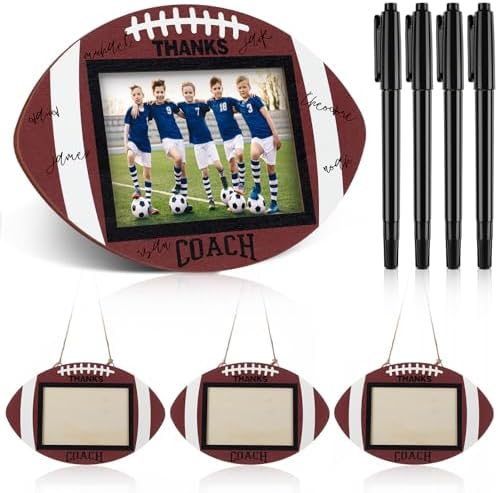 Amazon.com - Cinnvoice 4 Set Thanks Coach Football Picture Frames with ...