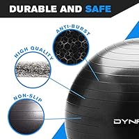 Amazon.com: DYNAPRO Exercise Ball – Extra Thick Eco-Friendly & Anti ...