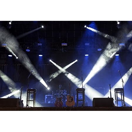 Amazon.com : Yeele 10x8ft Band Stage Backdrop Spotlight Nightclub Show ...