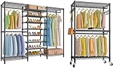 Amazon.com: VIPEK V12 Medium Heavy Duty Rolling Garment Rack 3 Tiers ...