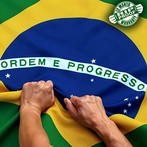 Amazon.com : Brazil Flag 4' x 6' - Brazilian Big flags 120 x 180 cm ...
