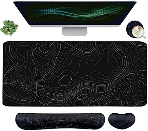 Amazon.com: Mouse Pad Wrist Support Keyboard and Mouse Pad Set 5 in 1 ...